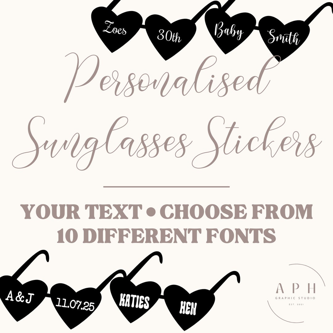 Create Your Own Sunglasses Stickers, Custom Vinyl Decal, Design Your ...
