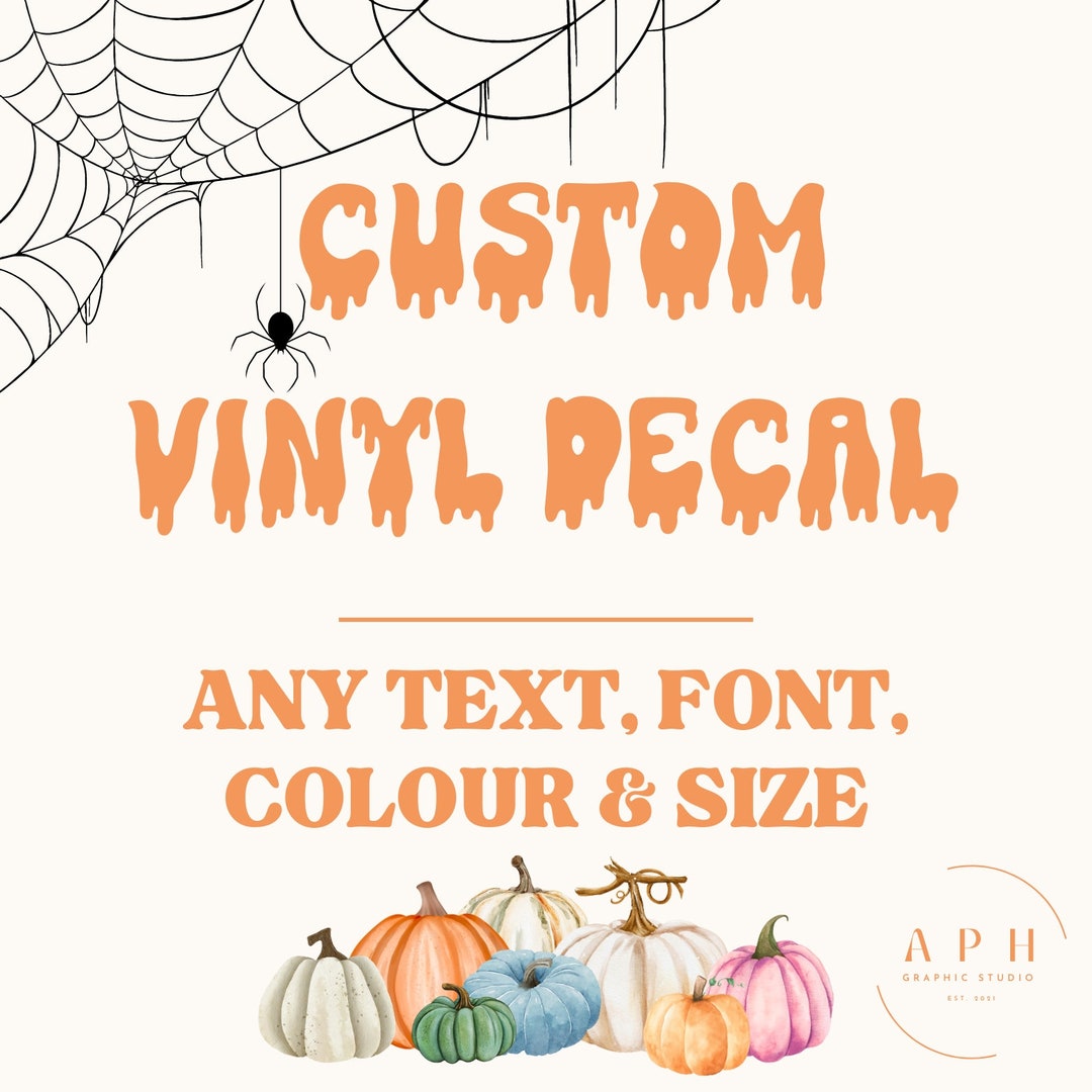 Create Your Own Halloween Vinyl Decal, Spooky Vinyl Decal, Halloween ...