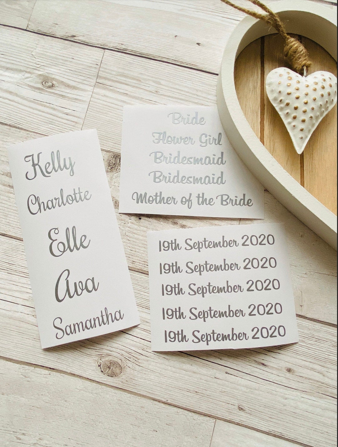 Personalised Wedding Hanger Decal 1x Name/role/date, DIY Bride, DIY ...