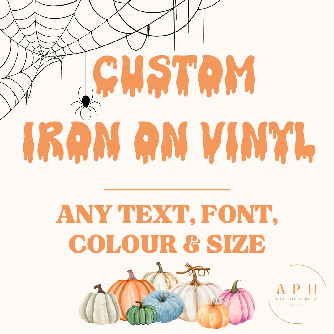 Create Your Own HTV Decal, Custom Iron on Decal, Halloween Spooky HTV ...