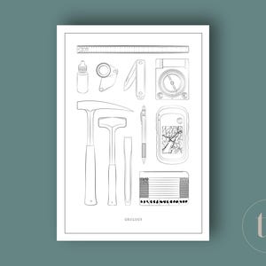 Geology Tools Poster - Etsy