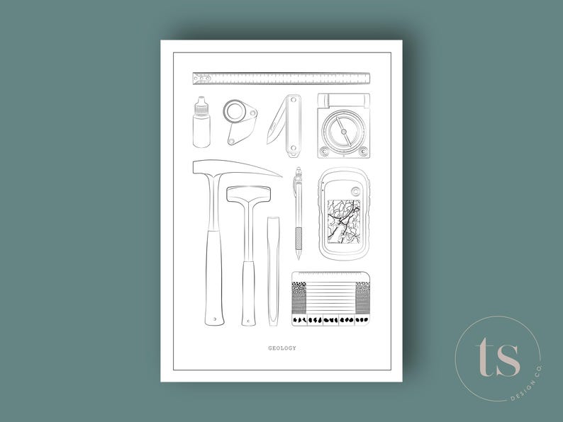 Geology Tools Poster - Etsy