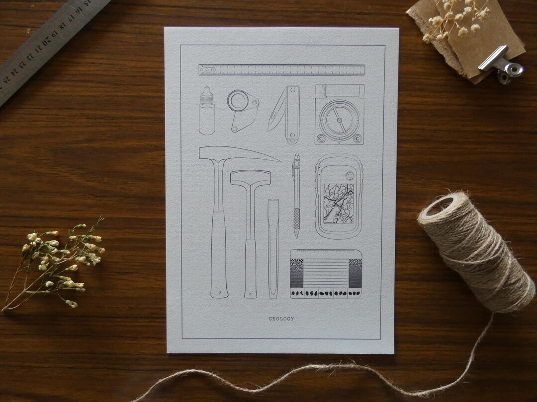 Geology Tools Poster - Etsy