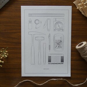 Geology Tools Poster - Etsy