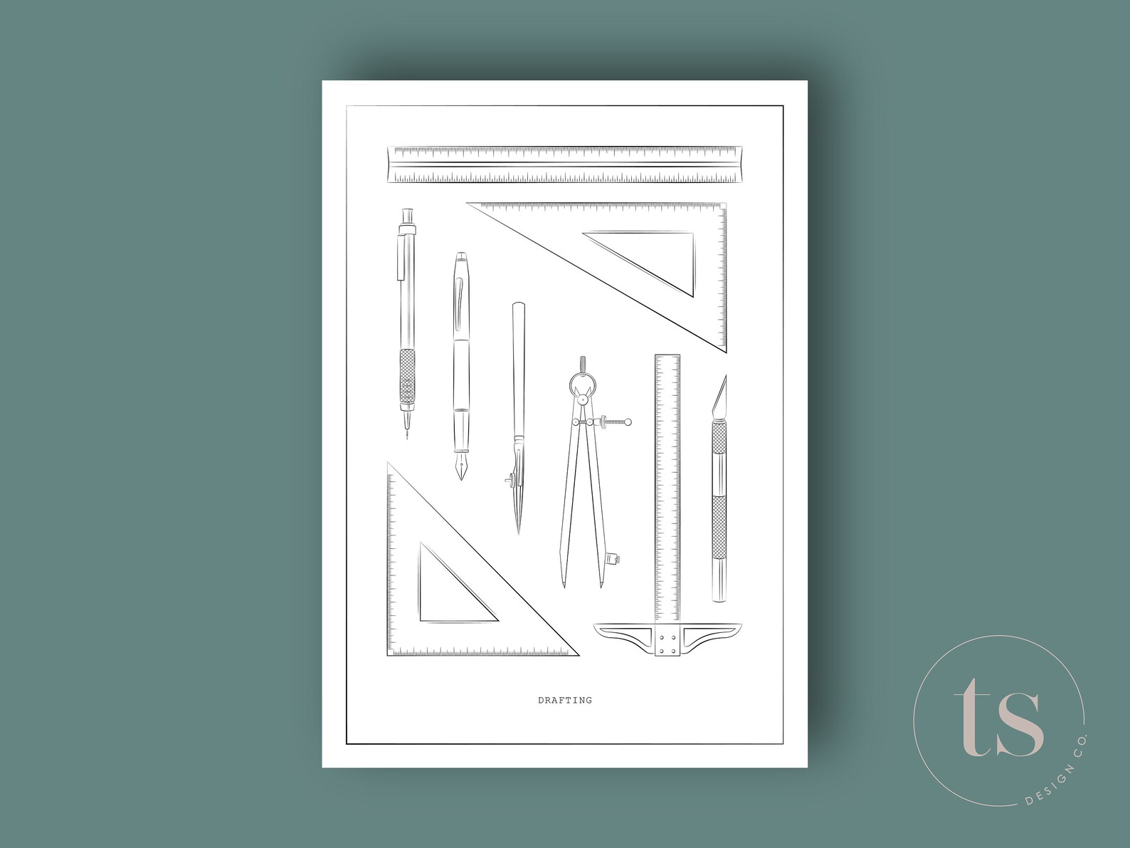 Drafting Tools Physical Print | A5, A4, A3 Sizes Available | 300gsm ...
