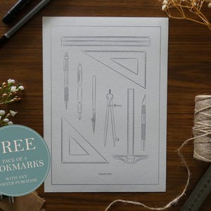 Drafting Tools Physical Print | A5, A4, A3 Sizes Available | 300gsm ...