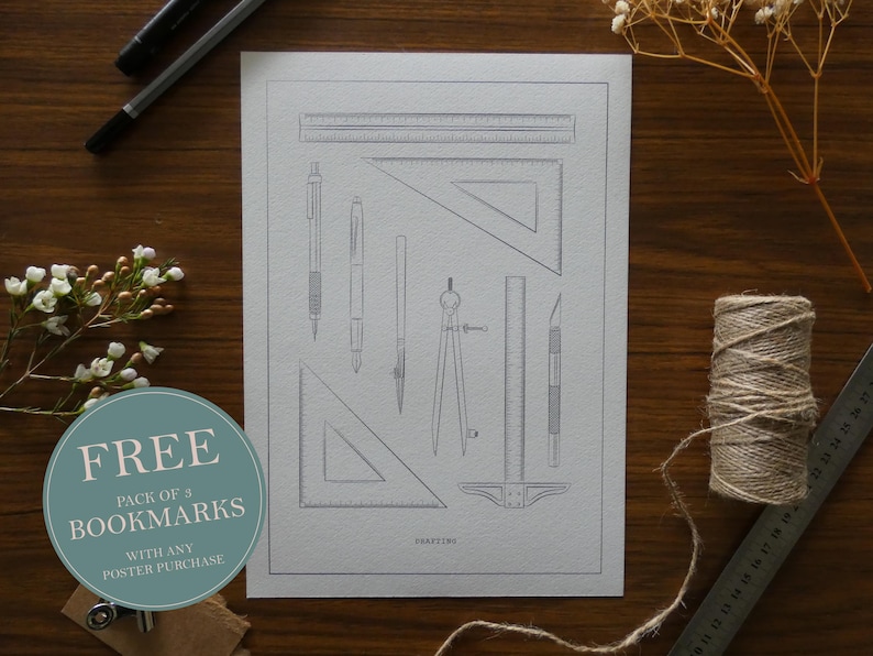 Drafting Tools Physical Print | A5, A4, A3 Sizes Available | 300gsm ...