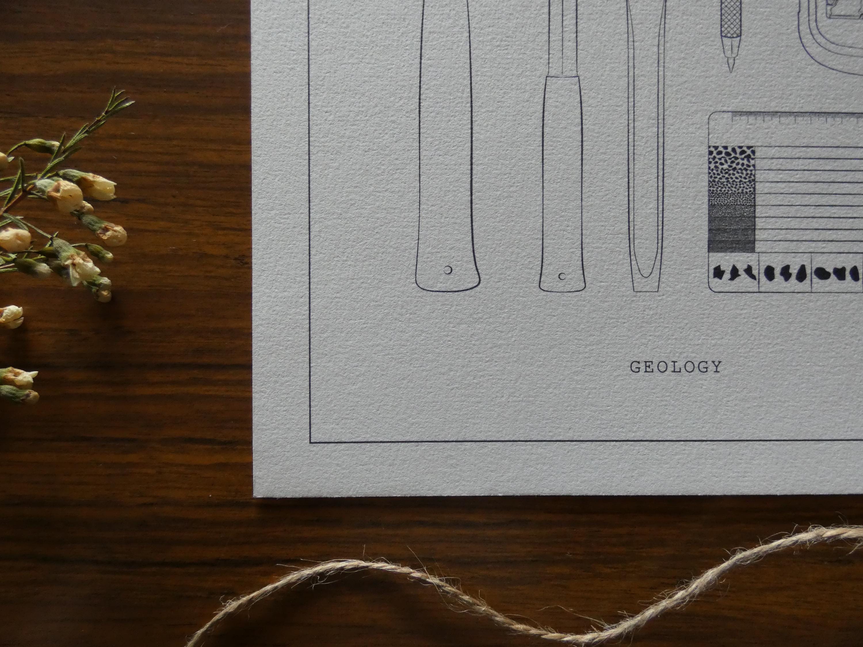 Geology Tools Poster - Etsy