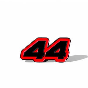 Lewis Hamilton Number 44 Enamel Pin Badge (black) - 2025 Ferrari F1 ...
