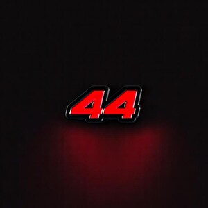 Lewis Hamilton Number 44 Enamel Pin Badge (red) - 2025 Ferrari F1 ...