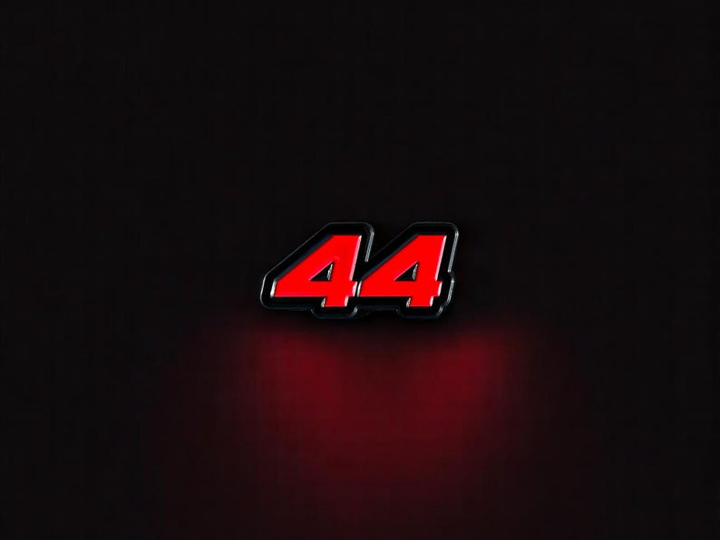 Lewis Hamilton Number 44 Enamel Pin Badge (red) - 2025 Ferrari F1 ...