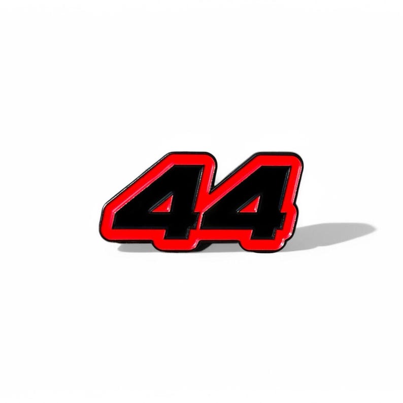 Lewis Hamilton Number 44 Enamel Pin Badge (black) - 2025 Ferrari F1 ...