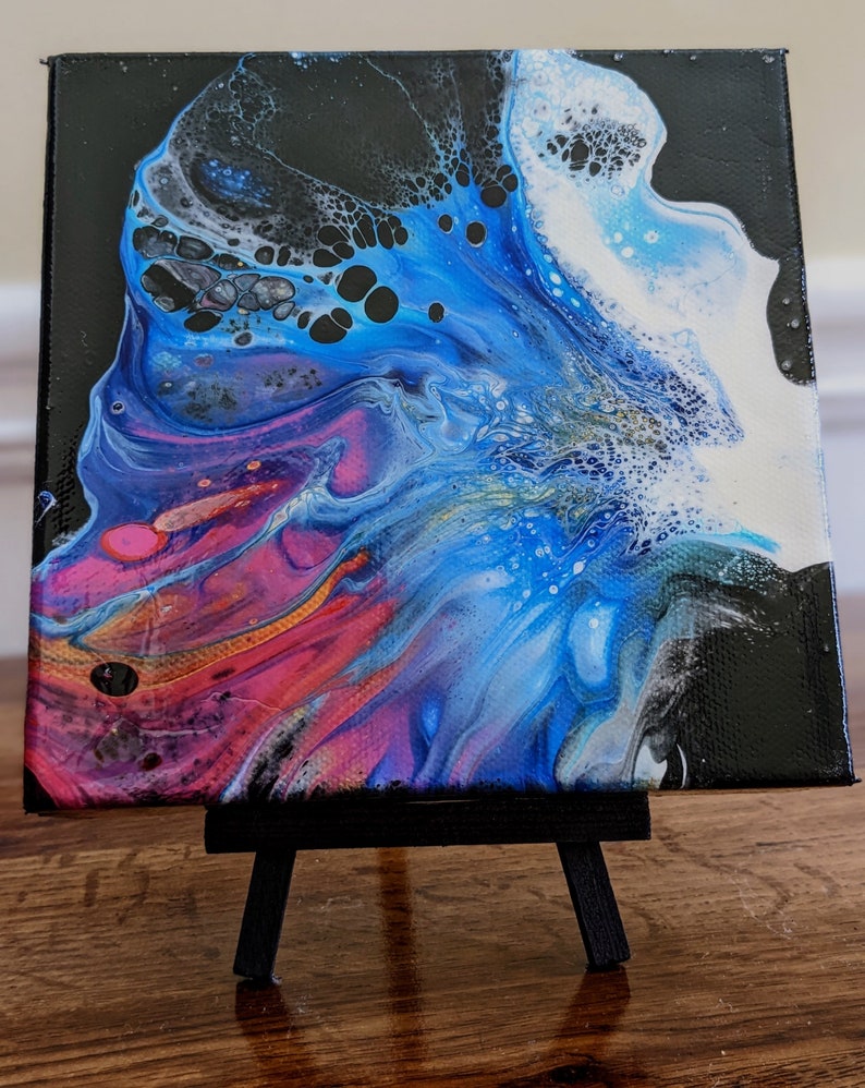 Under the Sea Acrylic Abstract Painting, Dutch Pour - Etsy