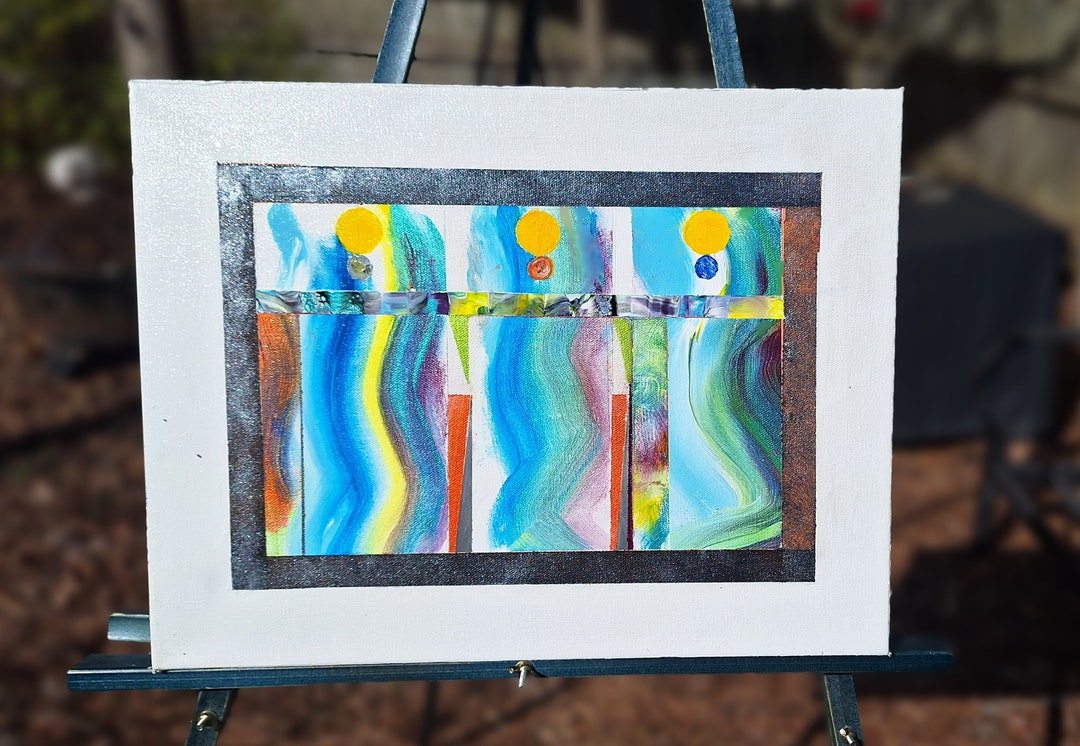 Three Sisters Orions Belt - A 14 X 18 Painting of Geometric Patterns ...