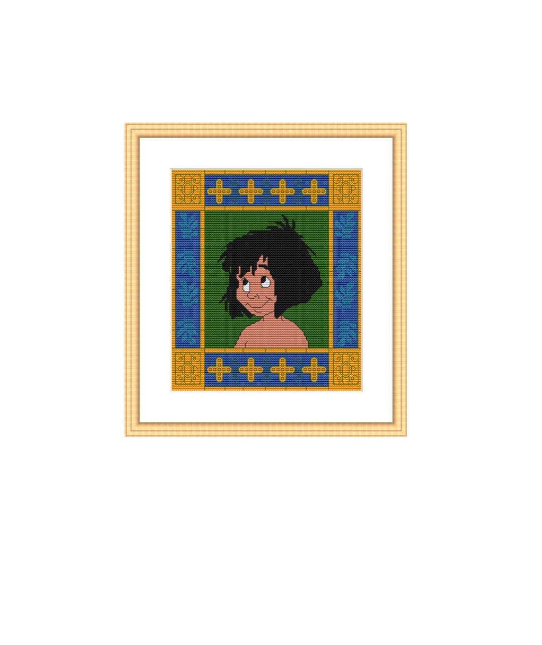 The Jungle Book Cross Stitch Chart Pattern 14 Count 16 Cm X 18 Cm DMC ...