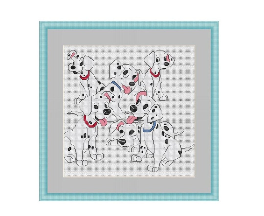 101 Dalmatians Cross Stitch Chart Pattern 14 Count 21 Cm X 19 Cm DMC - Etsy