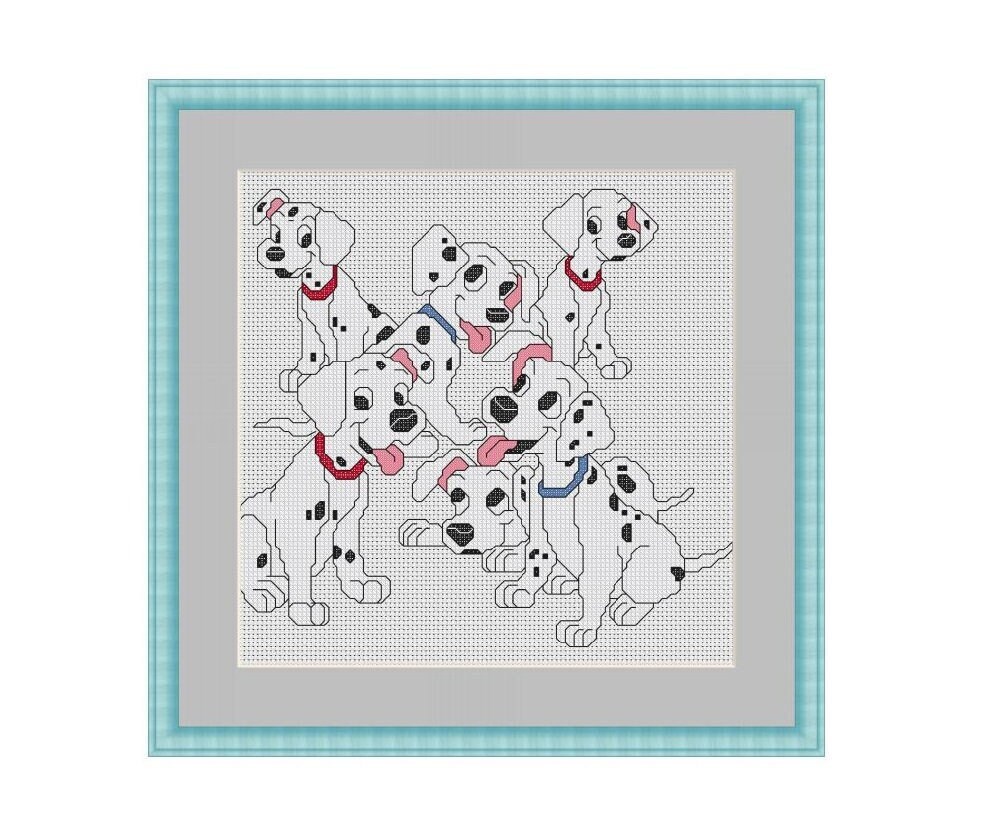101 Dalmatians Cross Stitch Chart Pattern 14 Count 21 Cm X 19 Cm DMC - Etsy