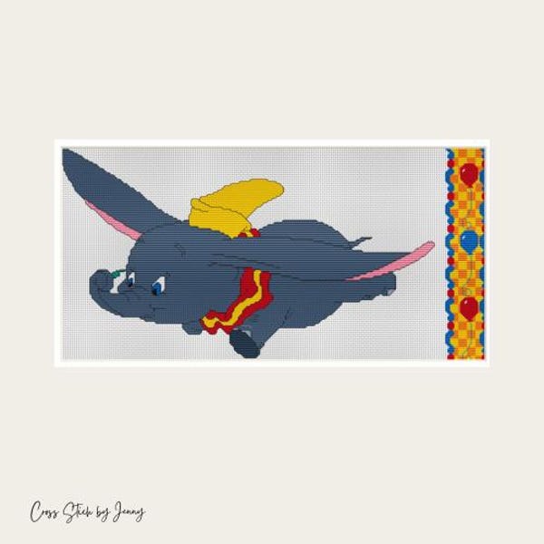 Dumbo Cross Stitch Pattern - Etsy