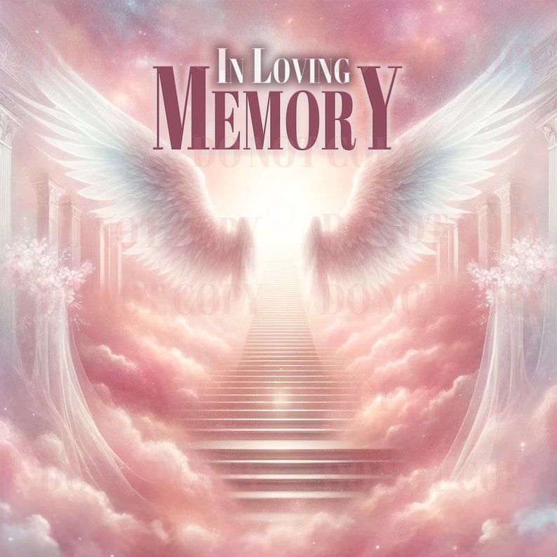 Memorial Digital Background. in Loving Memory Background. Heaven ...