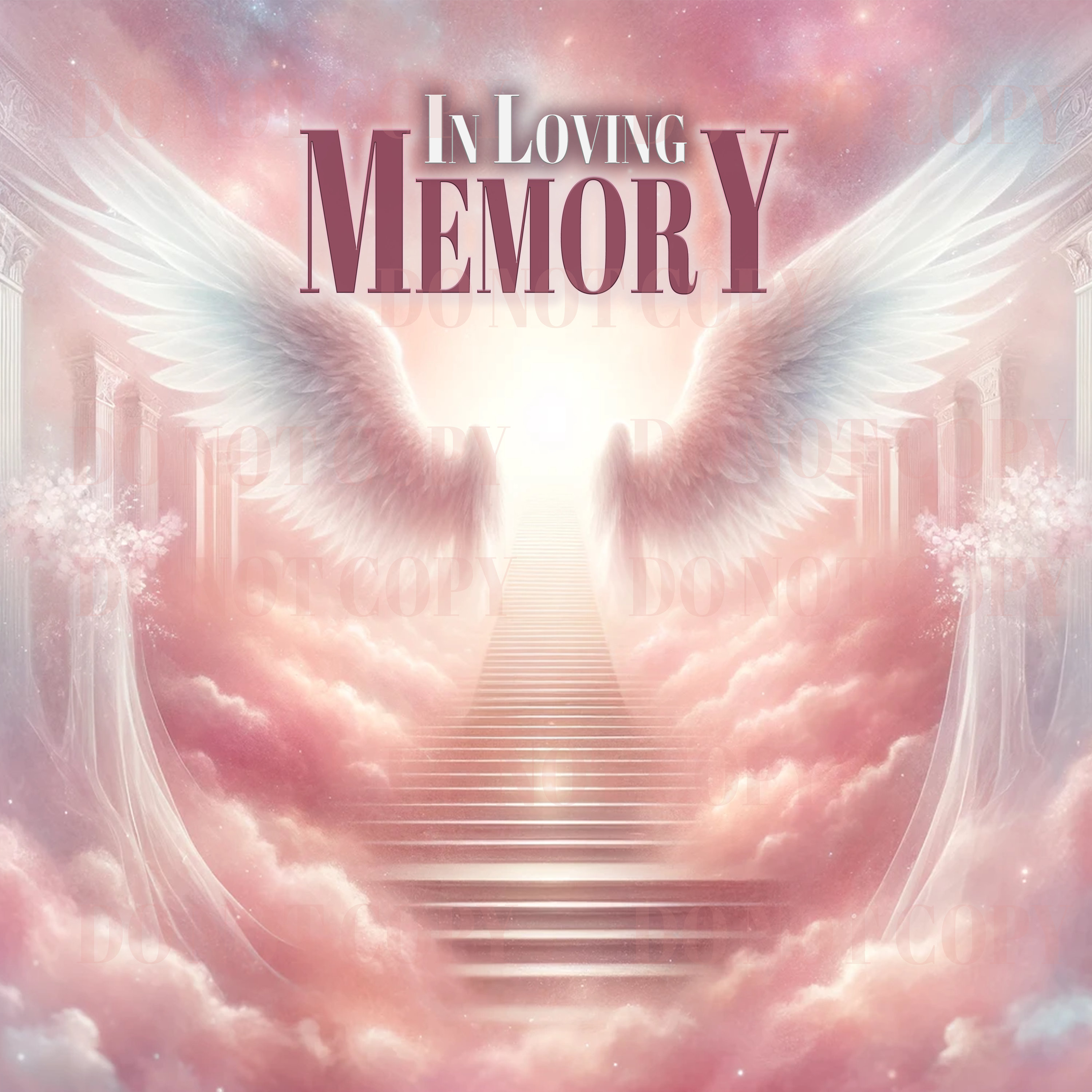 Memorial Digital Background. in Loving Memory Background. Heaven ...