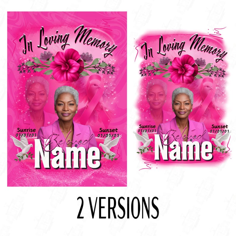 In Loving Memory Editable Canva Template | Instant Download ...