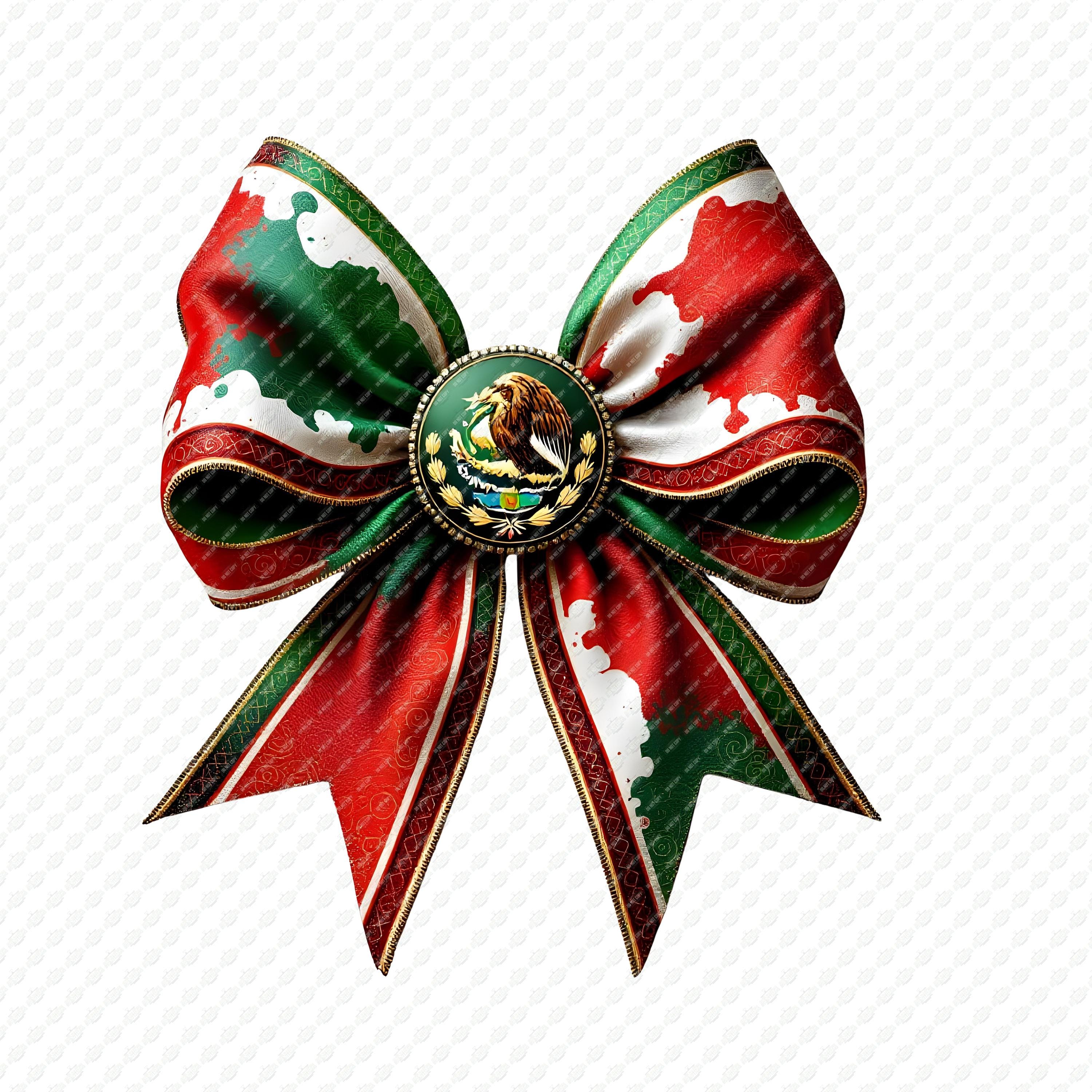 Mexican Flag Bow Clipart Bundle | Fiesta Coquette Ribbon PNG | Mexico ...