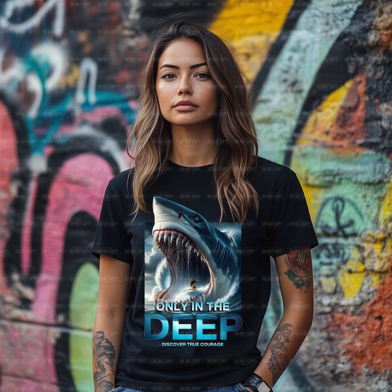 Only in the Deep Adventure Ocean Poster - Instant Download, Surfer Vs ...