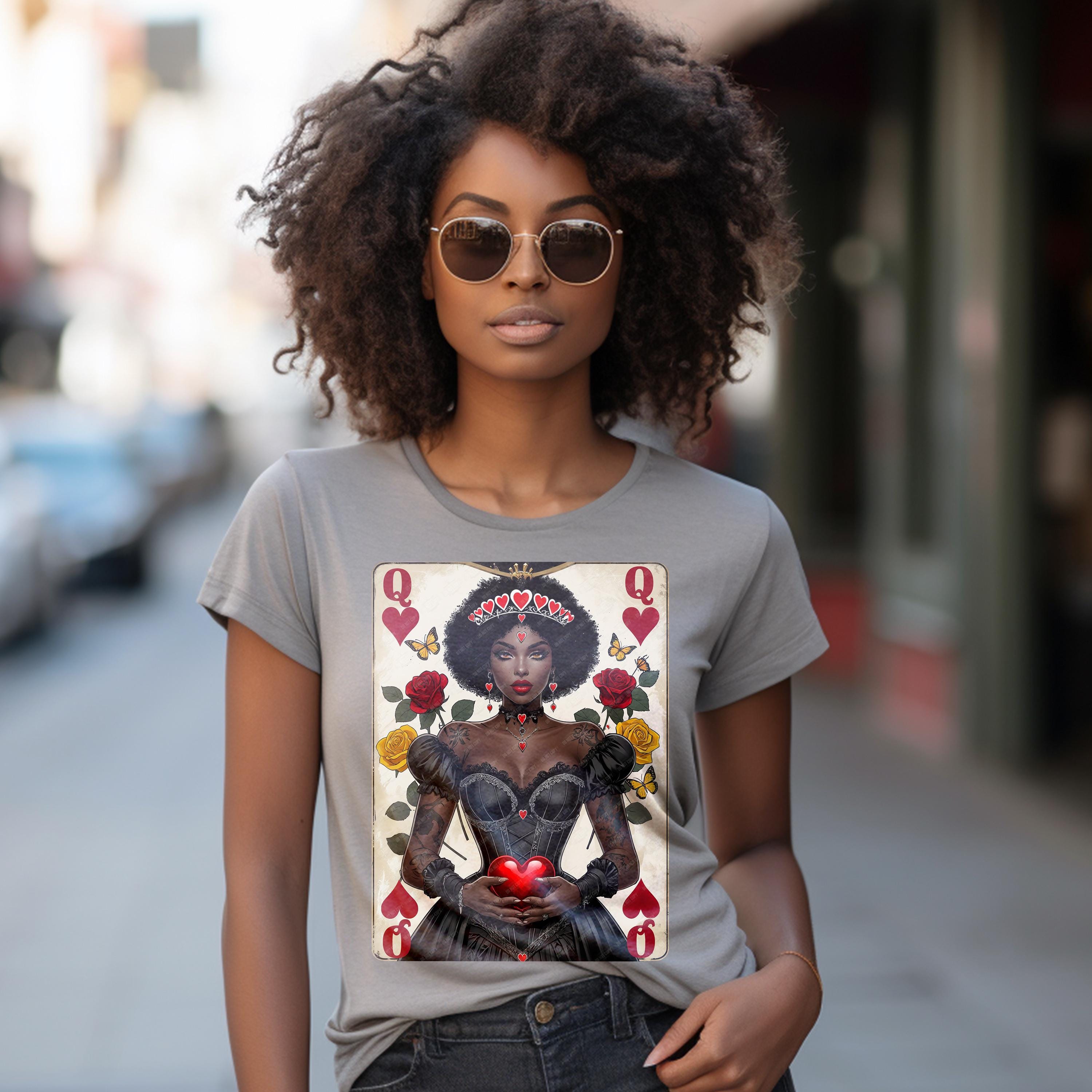 Queen of Hearts SVG Bundle | Afrocentric Playing Card Art | Elegant ...