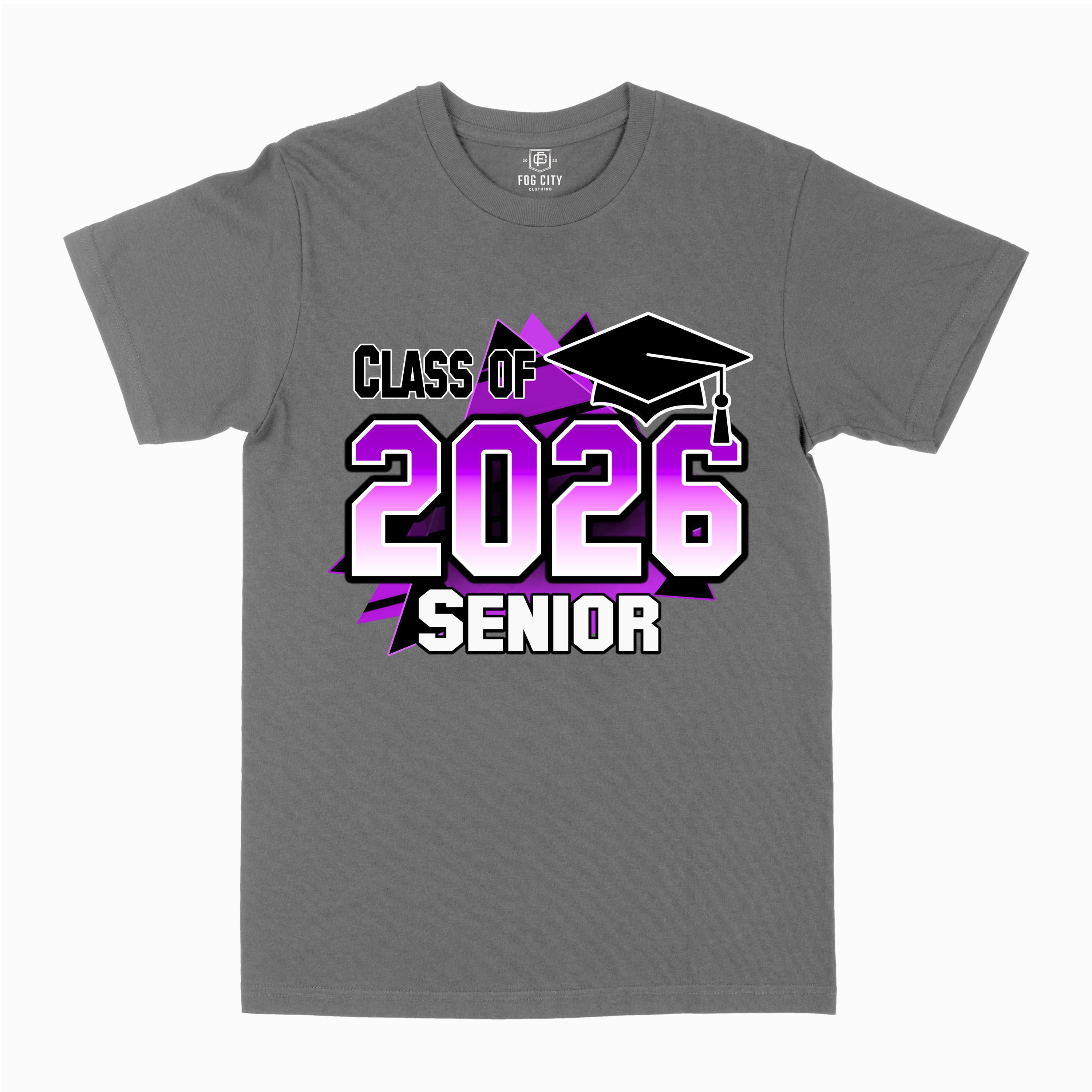 Class of 2026 Senior PNG | Purple and Black Graduation Cap Graphic ...