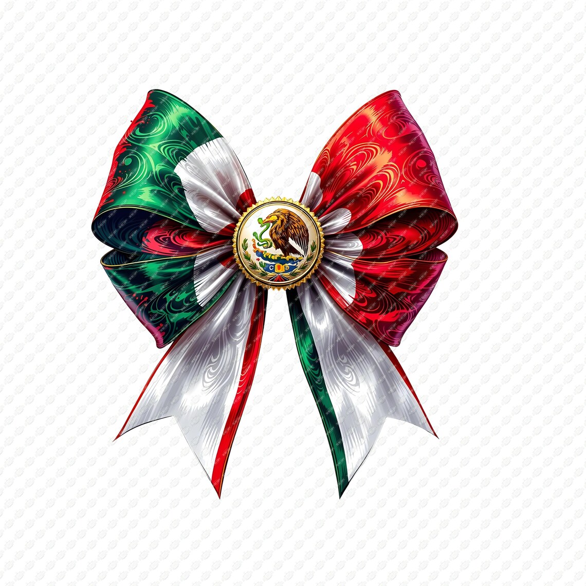 Mexican Flag Bow Clipart Bundle | Fiesta Coquette Ribbon PNG | Mexico ...