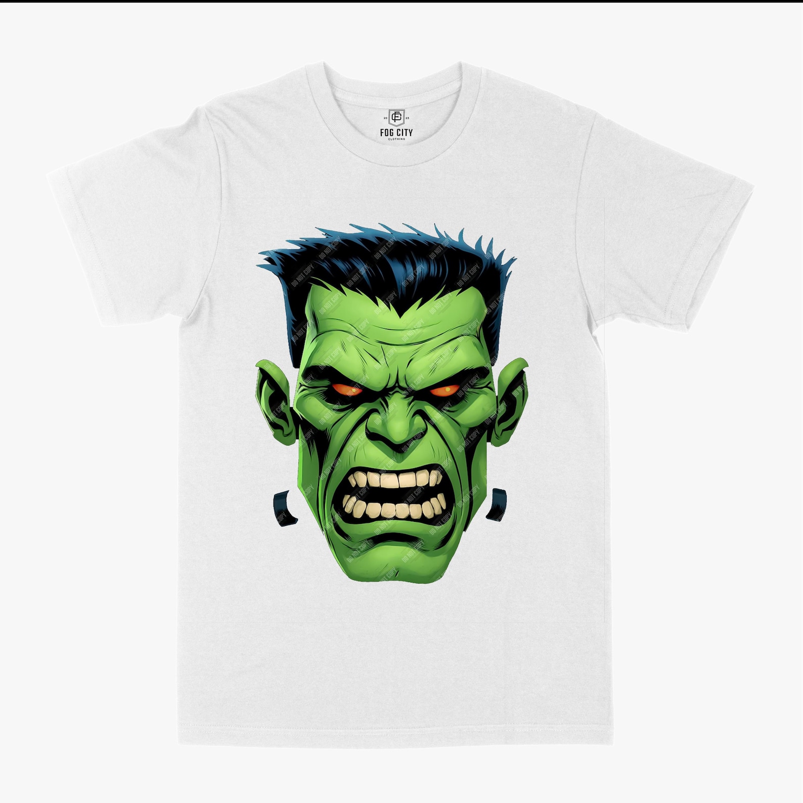 Frankenstein Head PNG | Angry Green Monster Face Sublimation Design ...