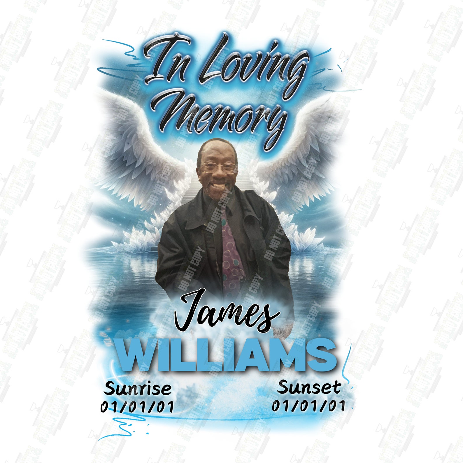 In Loving Memory Editable Canva Template | Instant Download ...