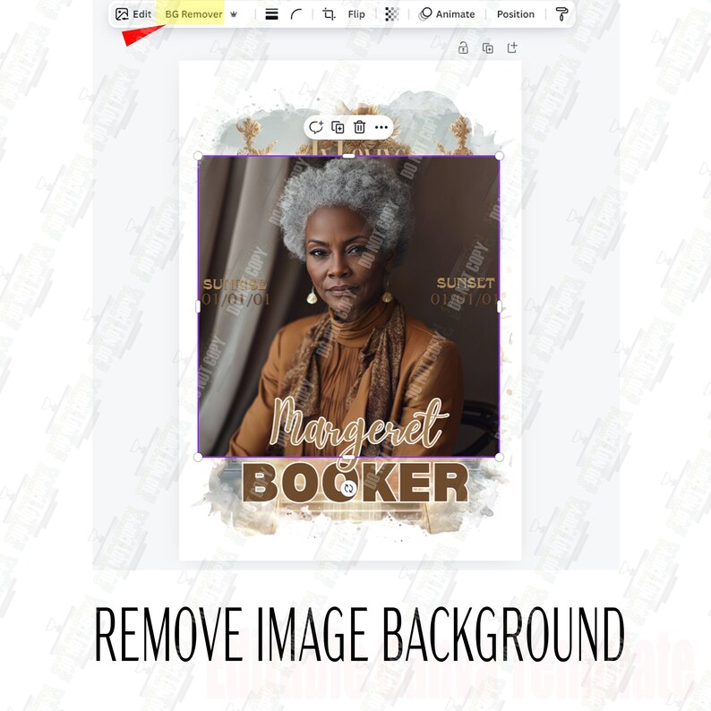 Rest in Peace Editable Canva Template Instant Download Customizable ...