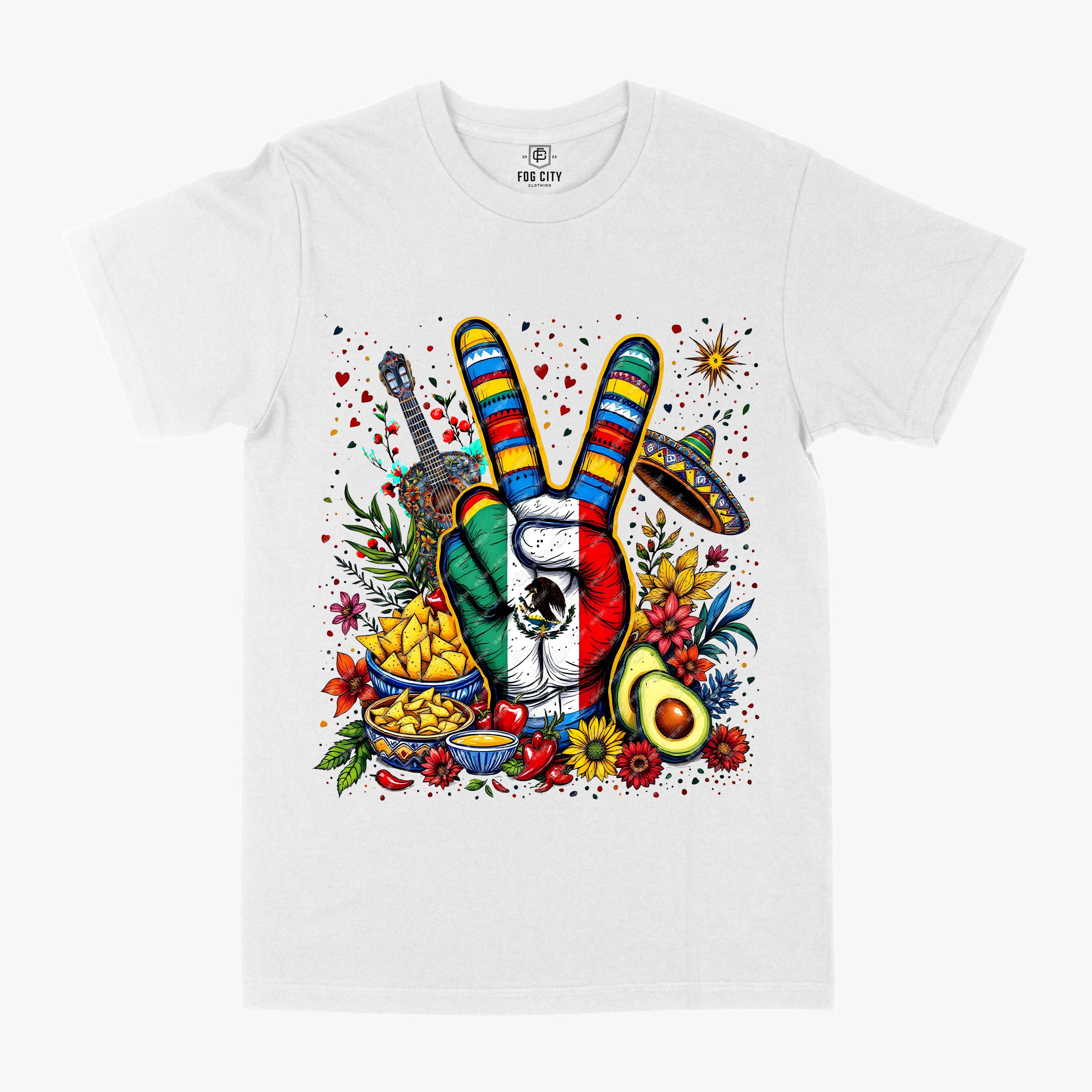 Peace Sign Mexican Flag Digital Design, Cinco De Mayo Fiesta ...