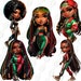 Juneteenth Celebration Bundle: 5 Unique African American Character Pngs ...