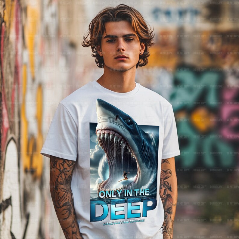 Only in the Deep Adventure Ocean Poster - Instant Download, Surfer Vs ...