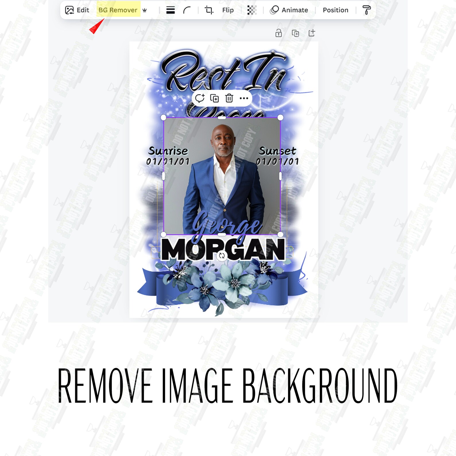 Rest in Peace Editable Canva Template | Instant Download | Customizable ...