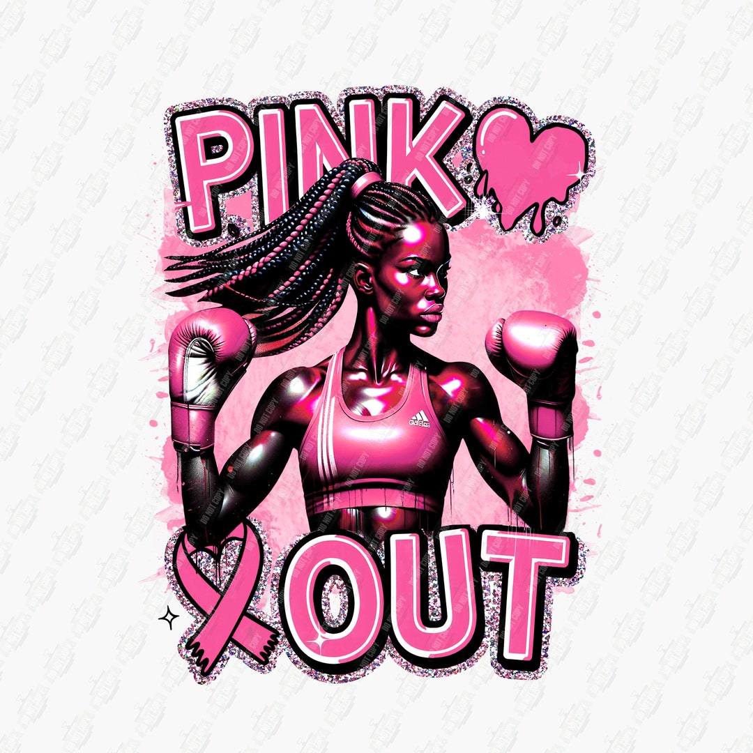 Pink Out Boxer Cancer Awareness PNG – Set of 2 – Powerful Breast Cancer ...