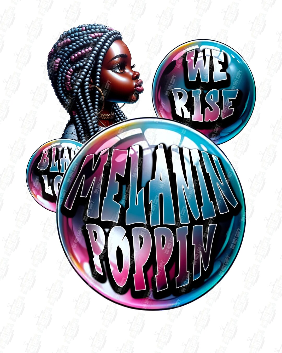 Melanin Poppin PNG | Black Girl Magic Digital Art | We Rise Sublimation ...