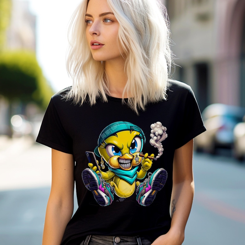 Thug Life Canary Bird With Cigar and Sneakers - High-quality PNG File ...