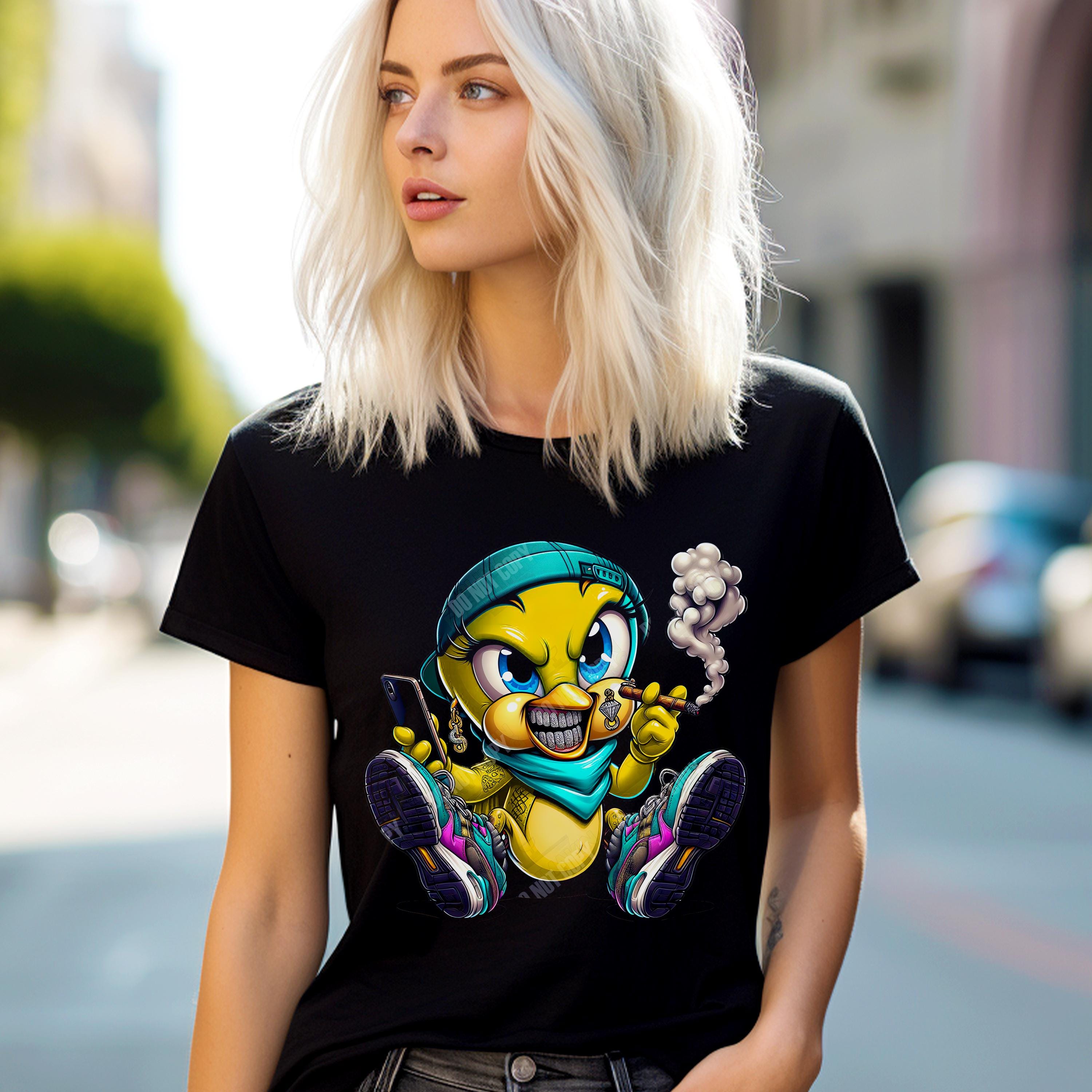 Thug Life Canary Bird With Cigar and Sneakers - High-quality PNG File ...