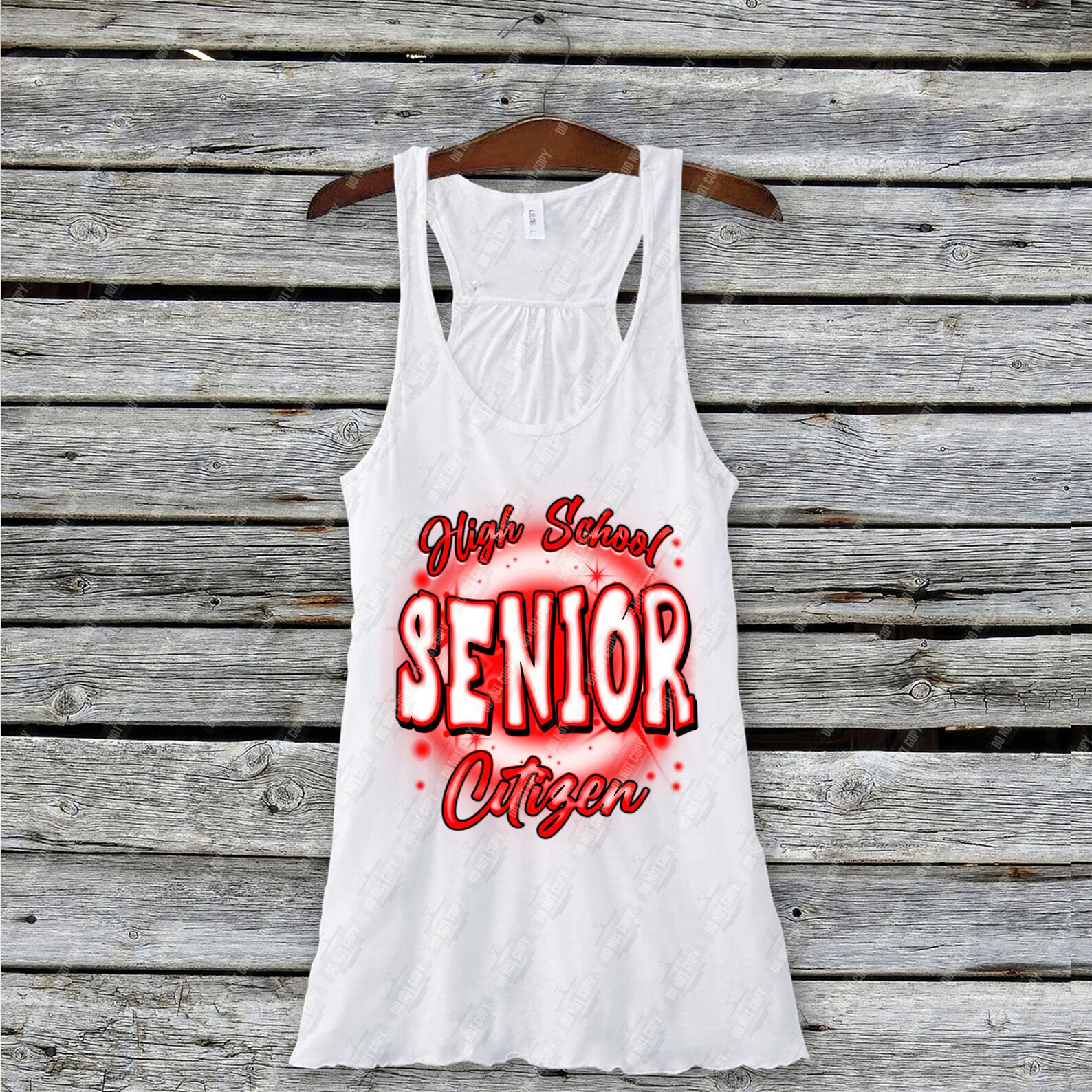 High School Senior Red Airbrush Graduation Design for Sublimation ...