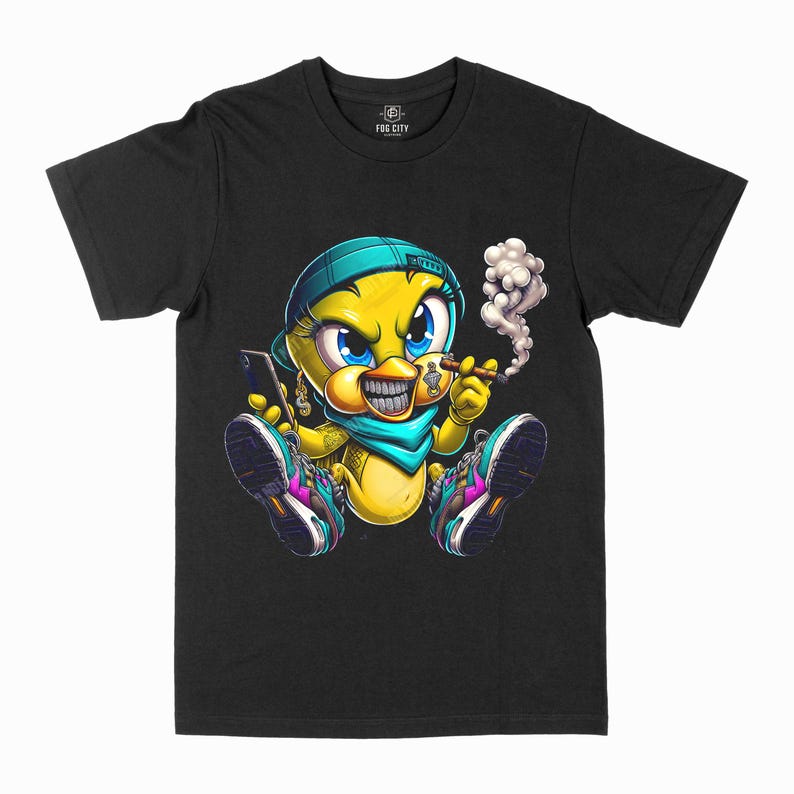 Thug Life Canary Bird With Cigar and Sneakers - High-quality PNG File ...