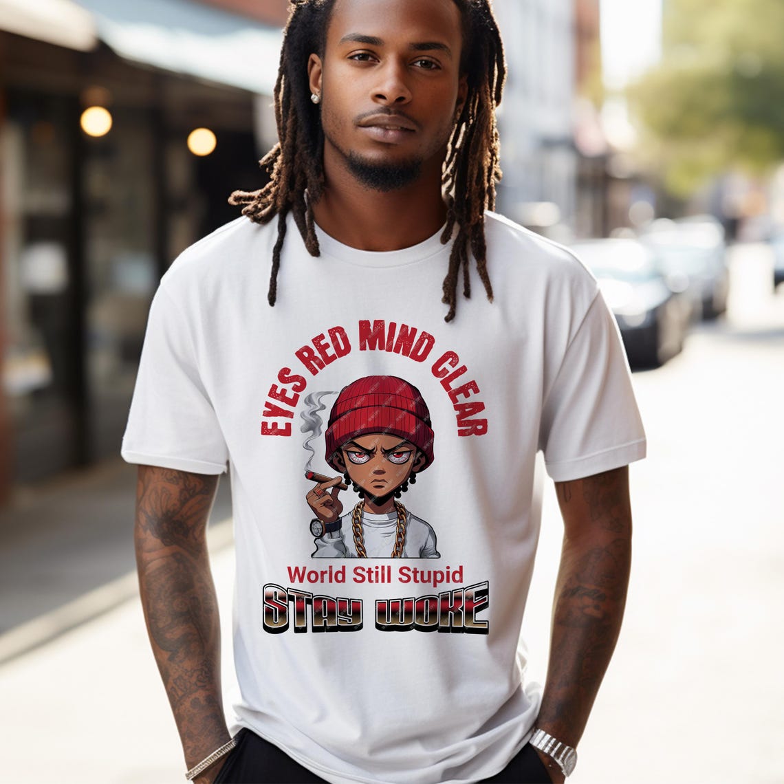 Stoner Design, Stay Woke PNG, Eyes Red Mind Clear Digital Art ...