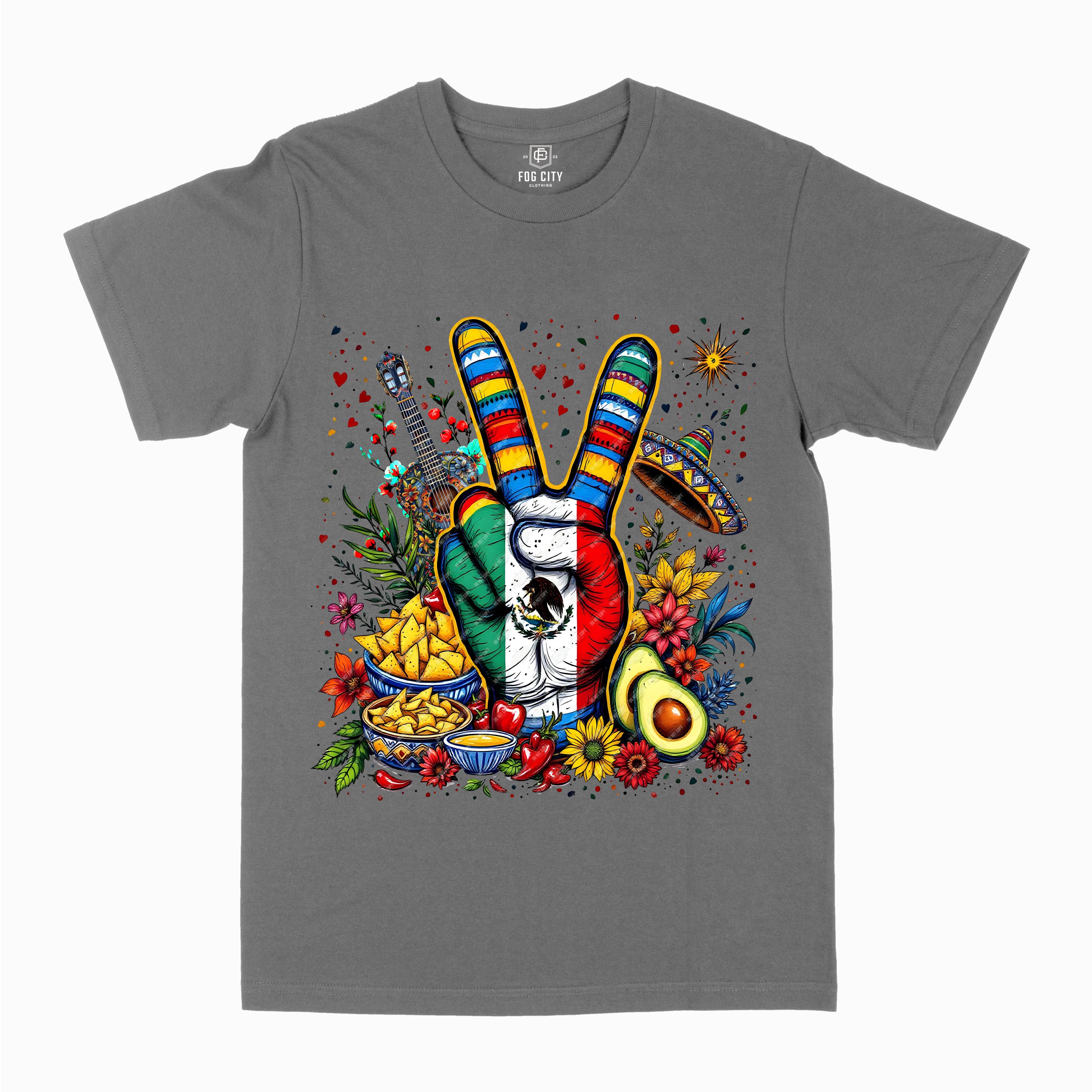 Peace Sign Mexican Flag Digital Design, Cinco De Mayo Fiesta ...