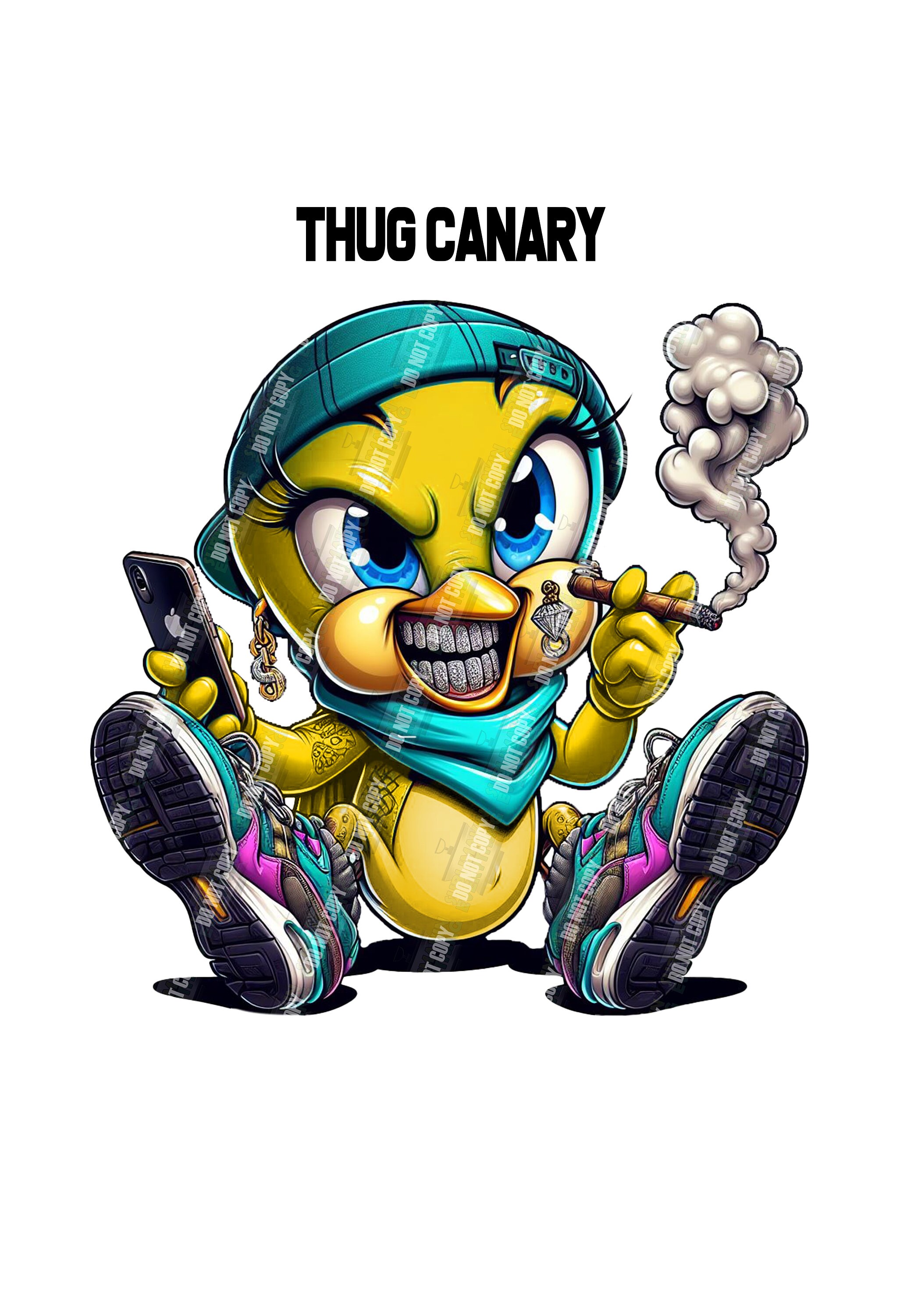 Thug Life Canary Bird With Cigar and Sneakers High-quality PNG File - Etsy