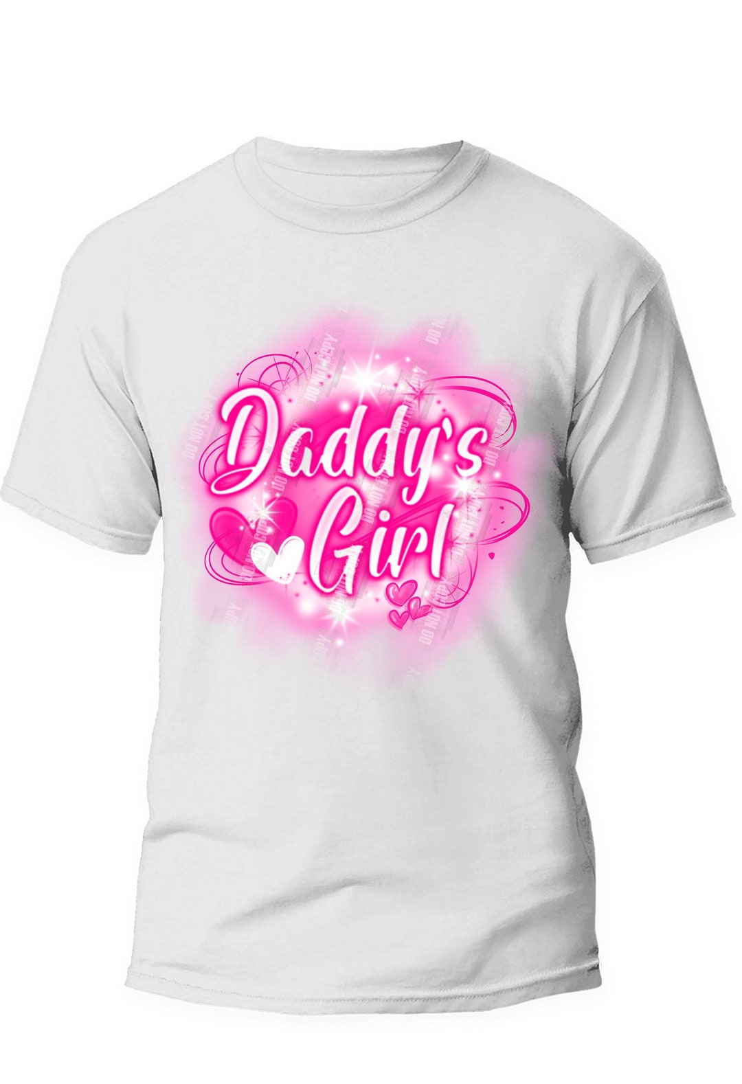 Daddy's Girl Airbrushed Pink PNG Instant Download for Personalized ...