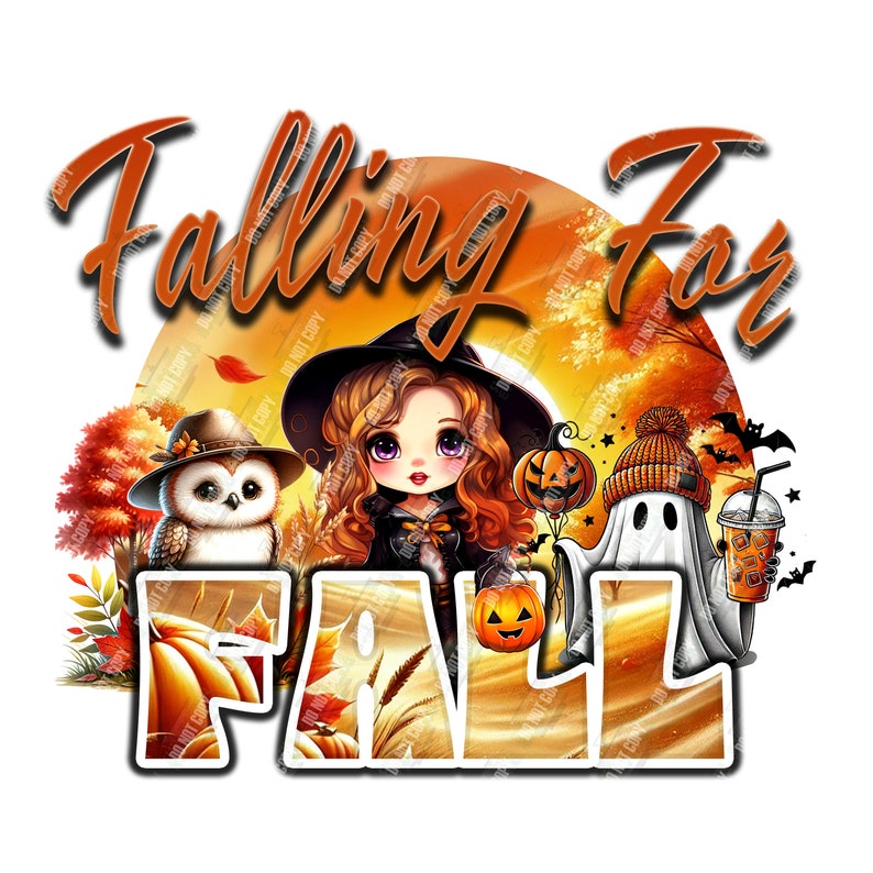 Falling for Fall PNG | Cute Autumn Sublimation Design | Seasonal ...