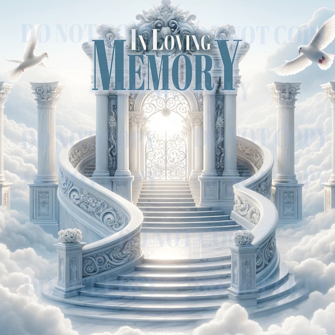 Memorial Digital Background. in Loving Memory Background. Heaven ...