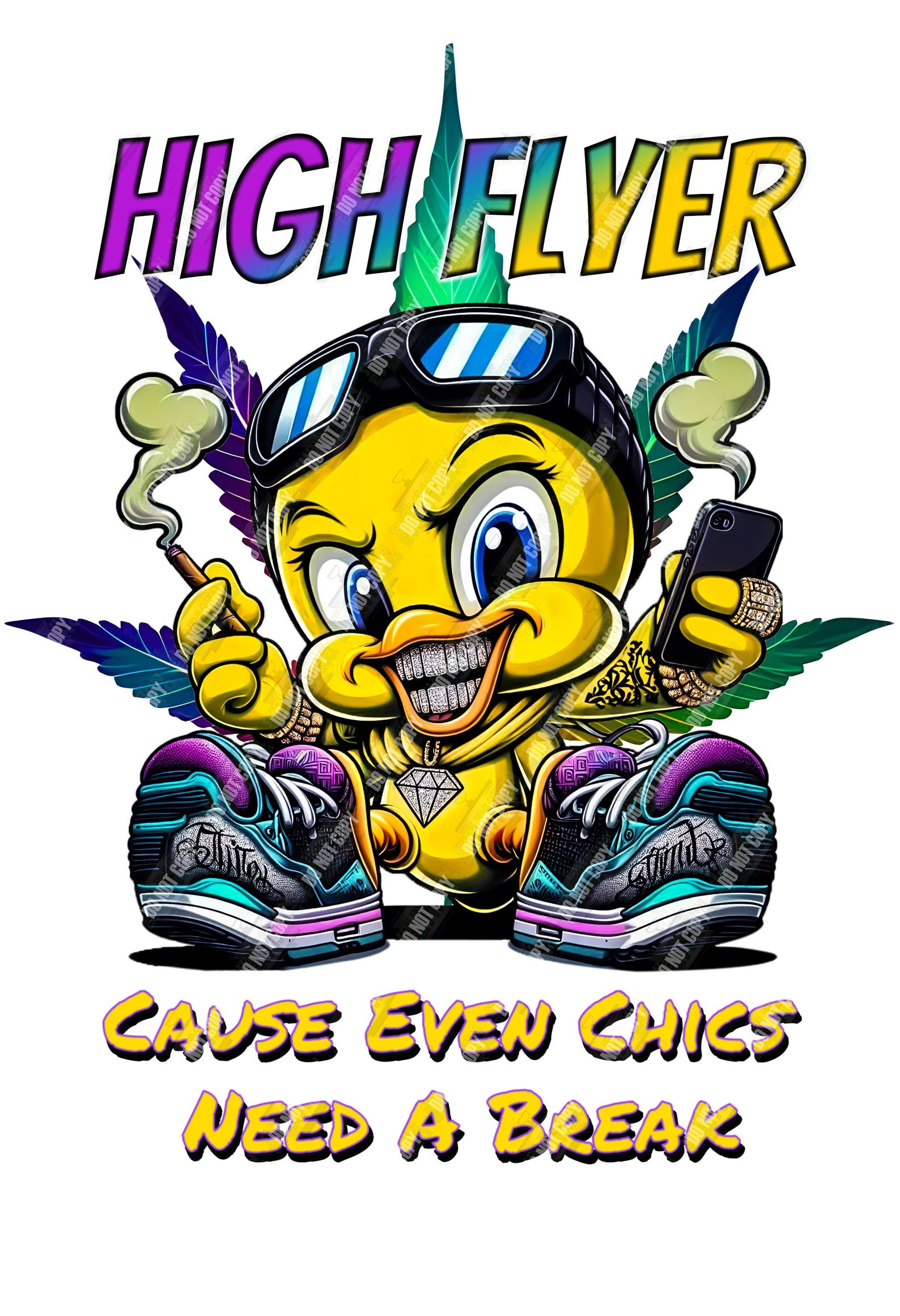 High Flyer Chic PNG. Cute Cartoon Chic Graphic. Chill Chick PNG - Etsy